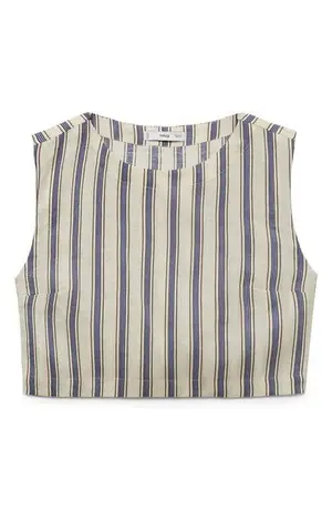Mango Linen Crop Top - Ecru