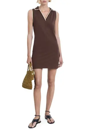 Mango Polo Mini Dress - Chocolate