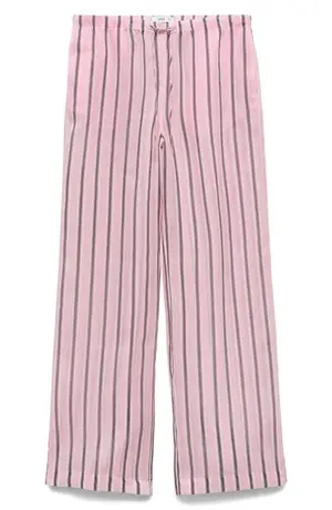 Mango Striped Wide Leg Pants