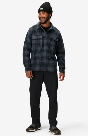 MARMOT Felton Long Sleeve Fleece Snap-up Shirt - Thunderhead Plaid