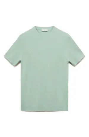 Mango Fine Knit Short Sleeve Sweater - Turquoise