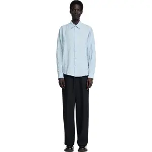 Sandro Crinkled Effect Shirt - Sky Blue
