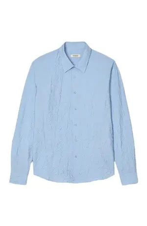Sandro Crinkled Effect Shirt - Sky Blue