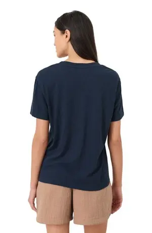 PACT Organic Cotton Featherweight Slub Relaxed Tee - Navy