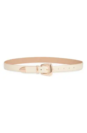 Nordstrom Iris Leather Belt - Ivory