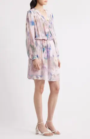 BOSS Printed Faux-wrap Dress - Open Misc