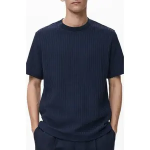 Mango Stripe Jersey T-shirt - Ink Blue