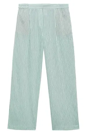 Mango Stripe Low Rise Straight Leg Jeans