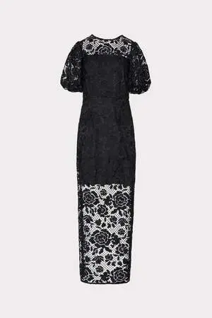 MILLY Yasmin Rose Mosaic Maxi Dress
