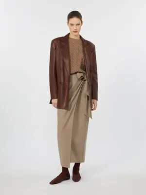 Max Mara Long Stretch-cashmere Skirt