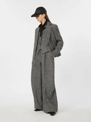 Max Mara Wool And Silk Tweed Trousers