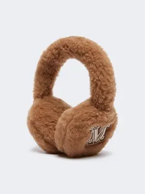 Max Mara Teddy Fabric Earmuffs - Camel