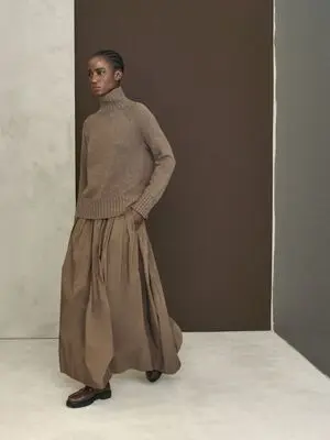 Max Mara Cotton Micro Faille Skirt