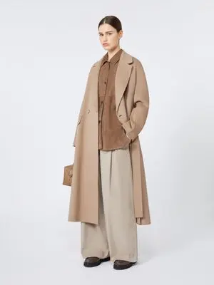 Max Mara Stretch Drill Wide-leg Trousers