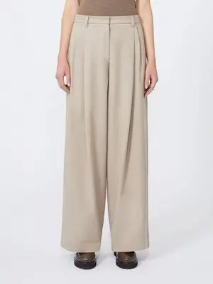 Max Mara Stretch Drill Wide-leg Trousers