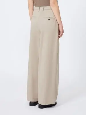 Max Mara Stretch Drill Wide-leg Trousers