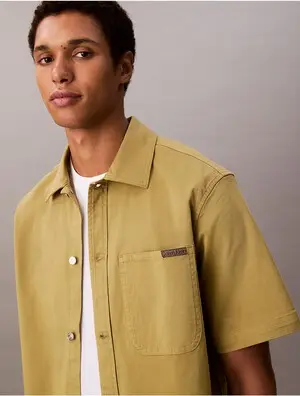 Calvin Klein Utility Relaxed Button-down Shirt - Cedar