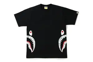 A BATHING APE Side Space Camo Shark Tee Shirt - Black