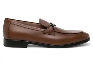 FERRAGAMO Gancini Trim Leather Loafers