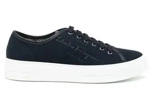 FERRAGAMO Logo-print Borg Sneakers - Blue