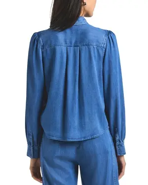 Derek Lam 10 Crosby Majah Denim Blouse