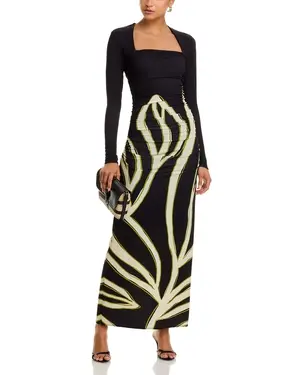 CALA DE LA CRUZ Megara Printed Dress