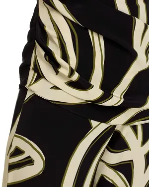 CALA DE LA CRUZ Charlotte Printed Asymmetric Top