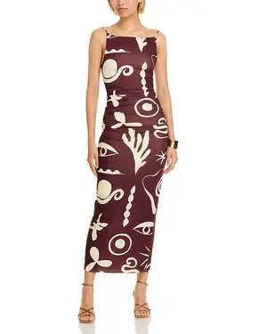 CALA DE LA CRUZ Flavia Printed Dress
