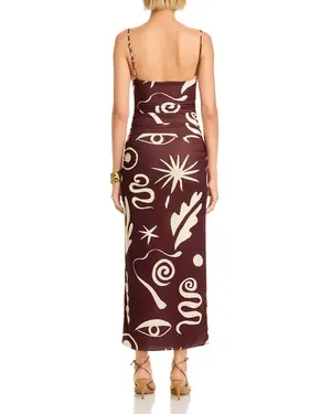 CALA DE LA CRUZ Flavia Printed Dress