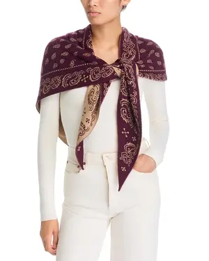 Guest In Residence The Wild Rag Cashmere Scarf - Fig/camel