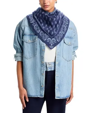 Guest In Residence The Wild Rag Cashmere Scarf - Indigo Blue