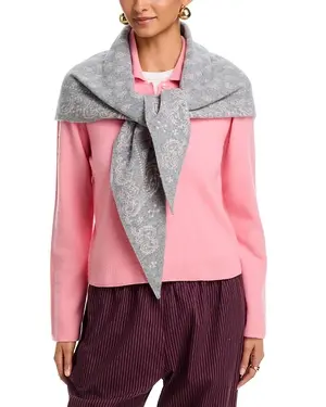 Guest In Residence The Wild Rag Cashmere Scarf - Pink/grey