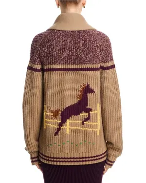 Guest In Residence Rodeo Cardigan - Camel Combo