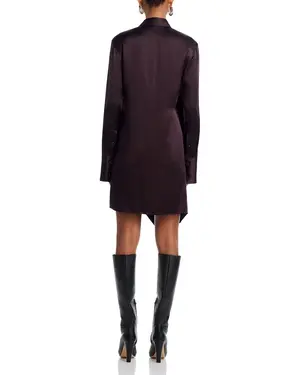 Helmut Lang Wrap Relax Silk Shirtdress