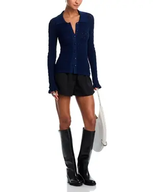 Sea Ruby Knit Polo Top
