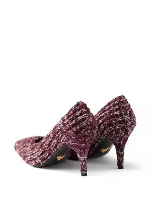 Prada Knitted Pointed-toe Pumps