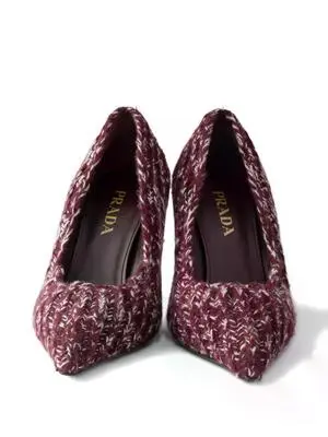 Prada Knitted Pointed-toe Pumps