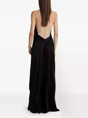 MOOS STUDIO Allure High-neck Maxi Dress - Black