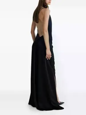 MOOS STUDIO Allure High-neck Maxi Dress - Black