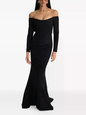 MOOS STUDIO Poem Off-shoulder Fishtail Maxi Dress