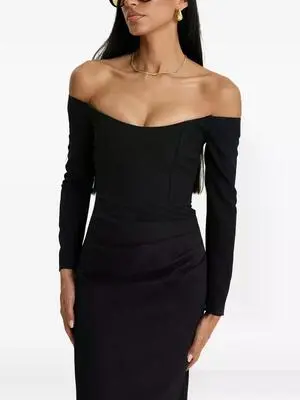 MOOS STUDIO Poem Off-shoulder Fishtail Maxi Dress