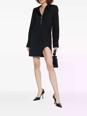 Attico Mini Zip-front Shirt Dress
