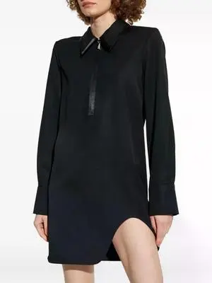 Attico Mini Zip-front Shirt Dress
