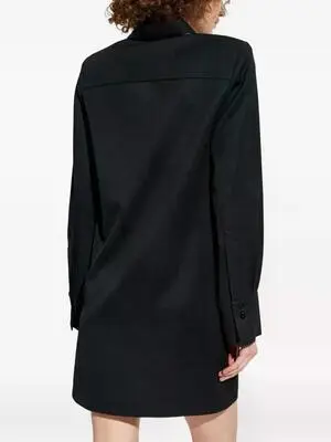 Attico Mini Zip-front Shirt Dress