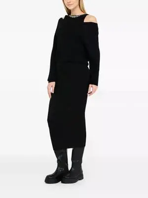 Liu Jo Embellished Knit Midi Dress