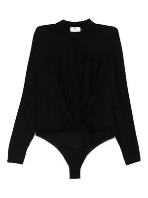 Elisabetta Franchi Twist-front Button Bodysuit