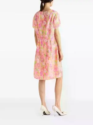 Prada Floral-print Mini Dress