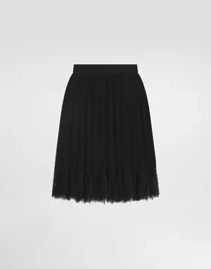 Dolce & Gabbana Pleated Chiffon Mini Skirt