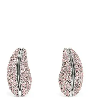 Tory Burch Wave Crystal-embellished Earrings - Gold