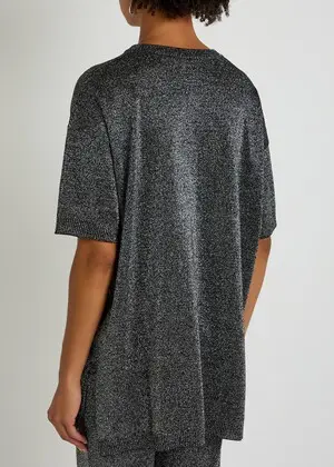 Missoni Lamé Fine-knit T-shirt - Silver
